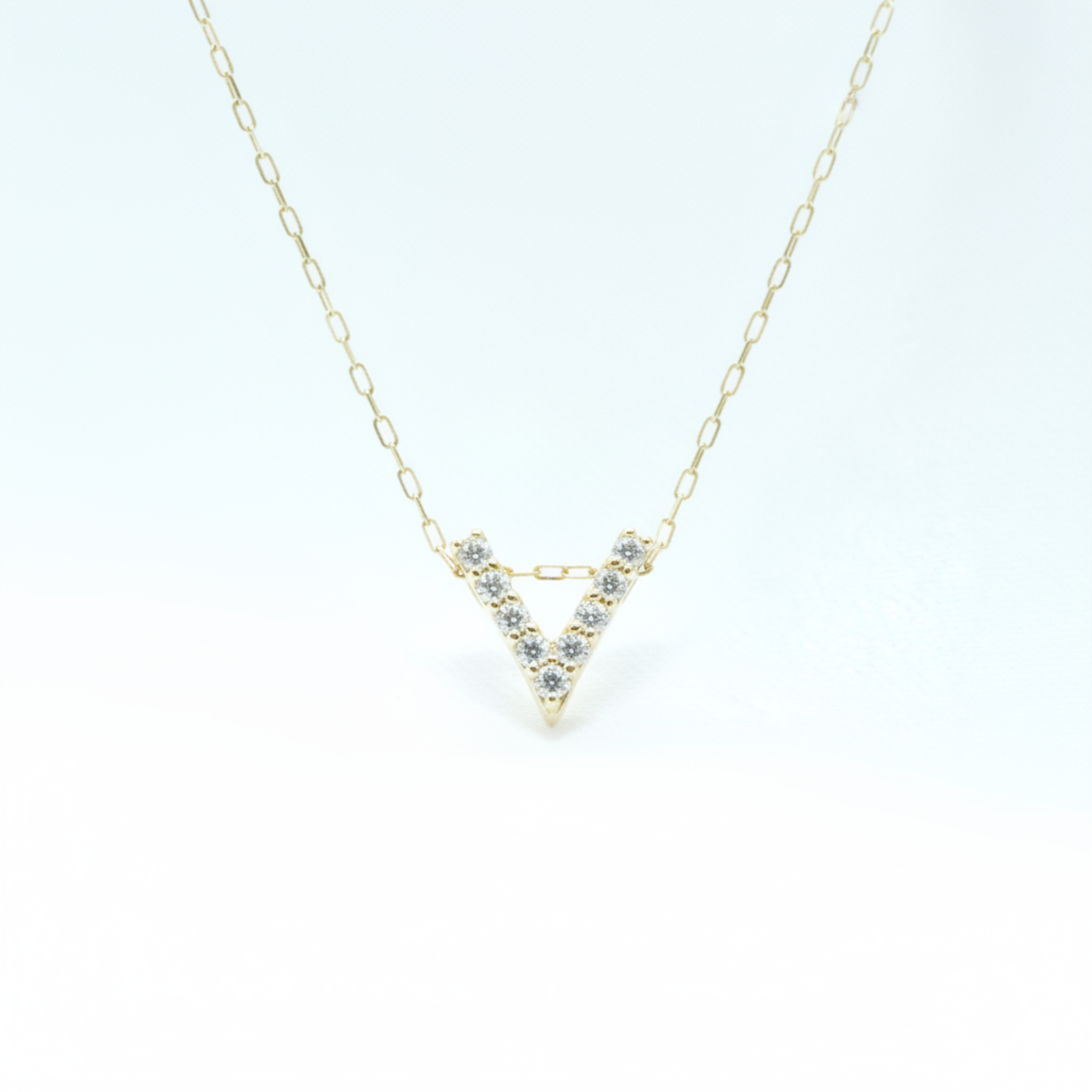 Vラインネックレス｜K18 ネックレス – Cilea
